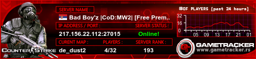 Bad Boy'z |CoD:MW2| [Free Premium 22h-11h] — GameTracker.rs